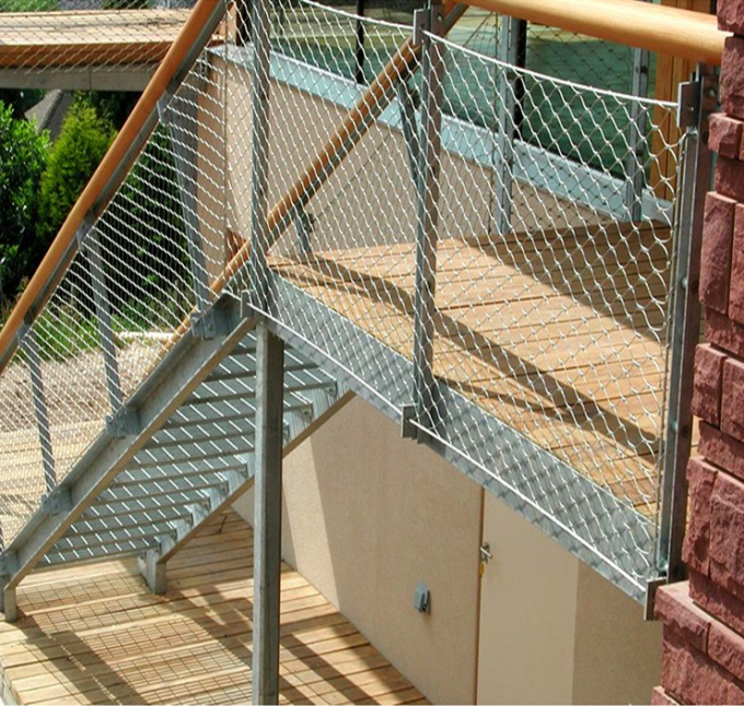1mm 1.5mm Stainless Steel Rope Wire Mesh Net For Stair Balustrade