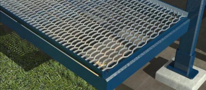 Heavy Duty Expanded Metal Catwalk Grating 500g/sqm Zinc coating ASTMA36