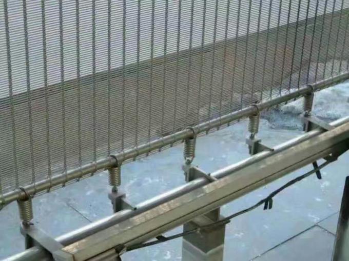 External SUS 304 316 Decorative Woven Wire Mesh Curtain Wall ISO9002