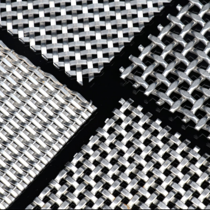 Decorative Galvanized Lock Crimp Woven Wire 1.0m-30m Plain Weave