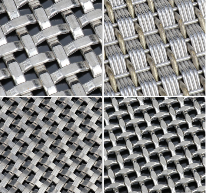 Decorative Galvanized Lock Crimp Woven Wire 1.0m-30m Plain Weave