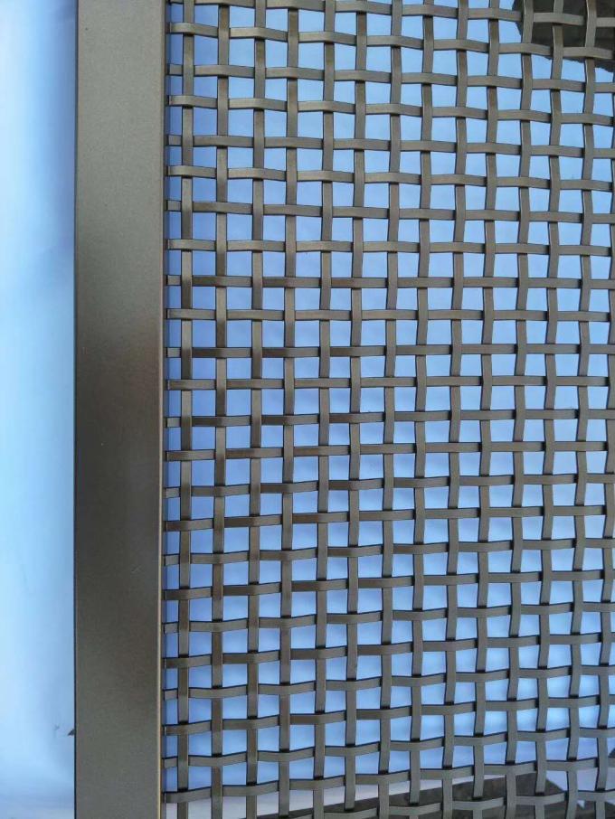 Plain Weave Lock Crimp Wire Mesh 430 Stainless Steel Woven Metal Decorative