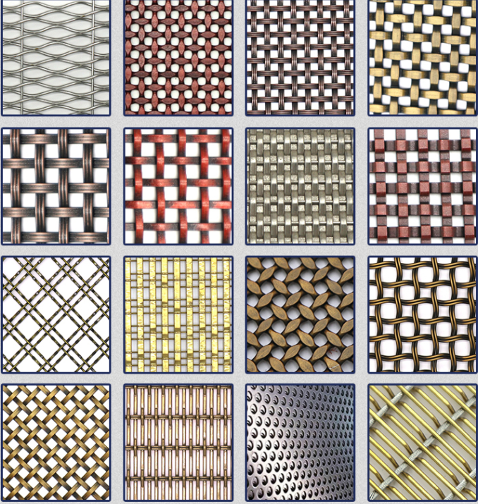 Plain Weave Lock Crimp Wire Mesh 430 Stainless Steel Woven Metal Decorative