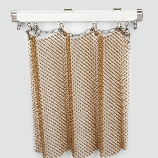 Decorative Metal 45% Open Chain Link Mesh Curtain Aluminum Alloy Coil ...