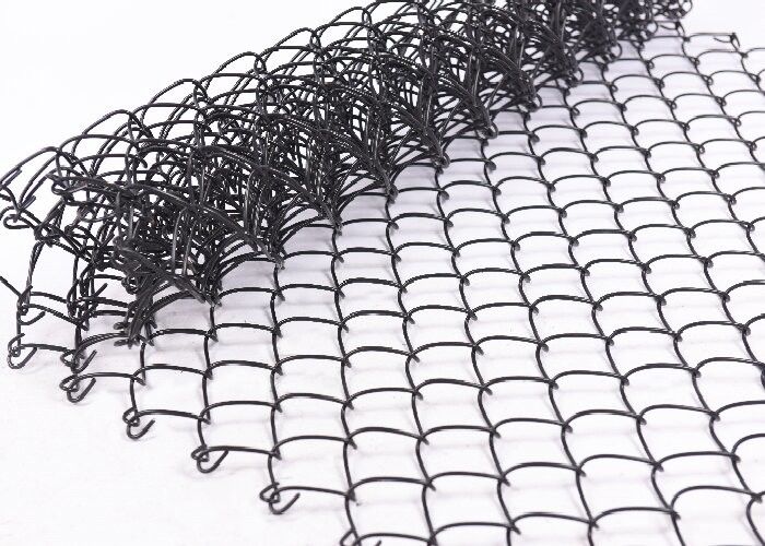 Diamond PVC Coated / Galvanized Chain Link Wire Mesh Fence For Sports ...