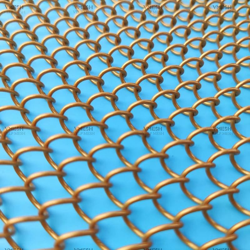 Decorative Aluminum Chain Link Curtain Cascade Coil Drapery Wire Mesh ...