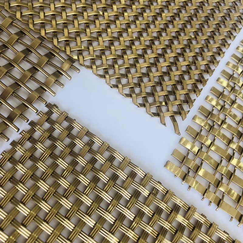 Antique Bronze Woven Wire Screen Mesh For Building Facade Decoration
