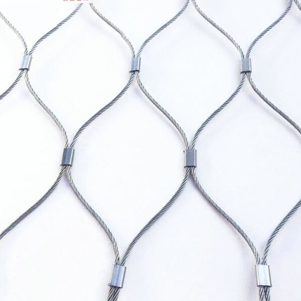 Zoo Animal Cages Protective Stainless Steel Wire Rope Mesh Anti Corrosion