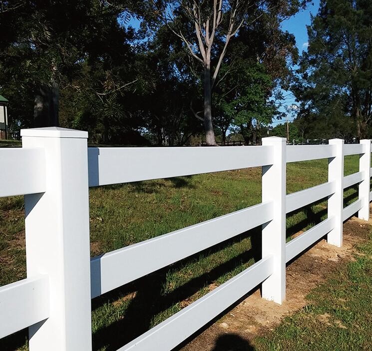 Easy Installation 3 Rails Design Pvc Plastic Vinyl Coated Ranch Paddock ...