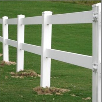Eco-Friendly PVC Farm Fences Vinyl 2 Rail PVC Horse Fence