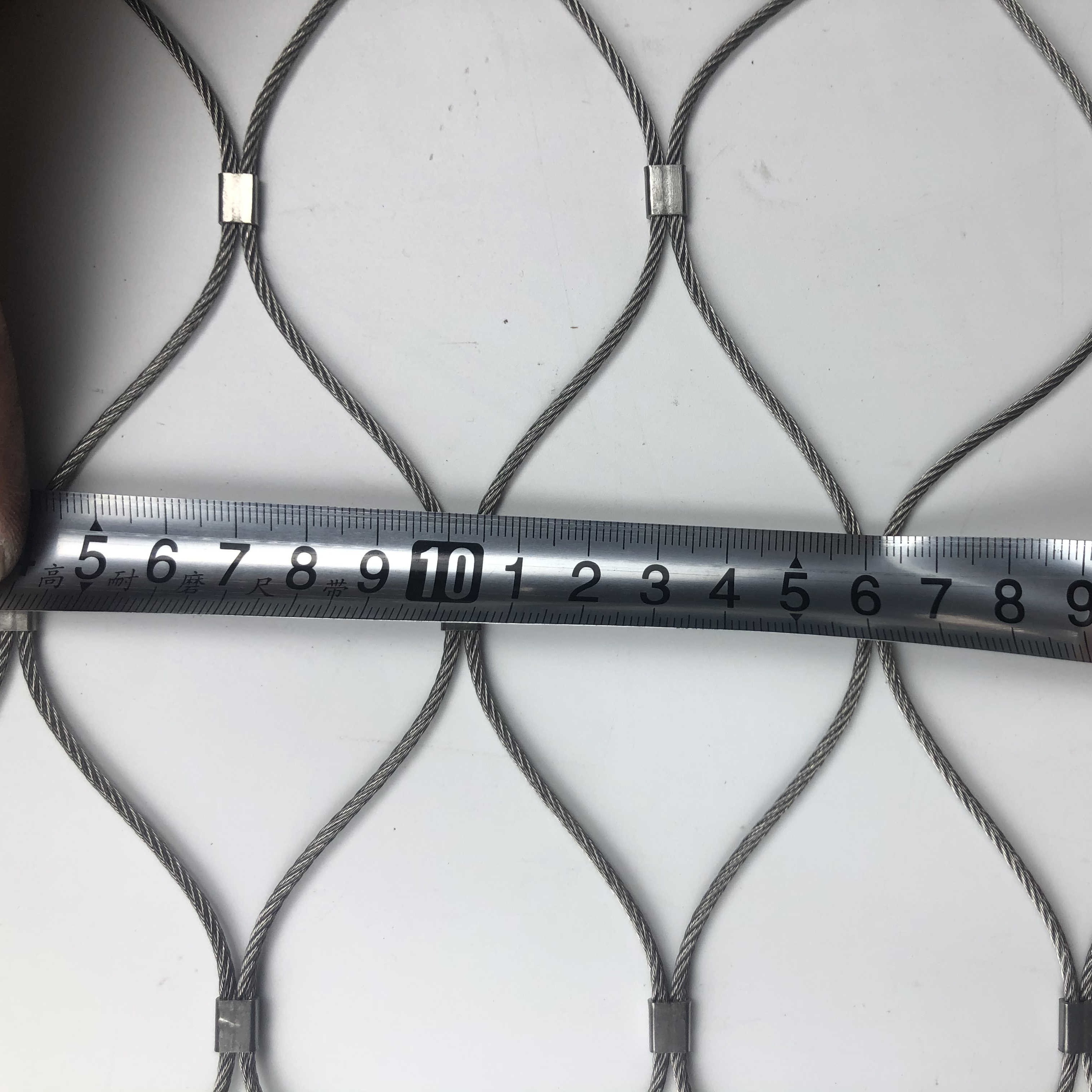 Stainless Steel Cable Mesh Safety Netting For Zoo Bridge