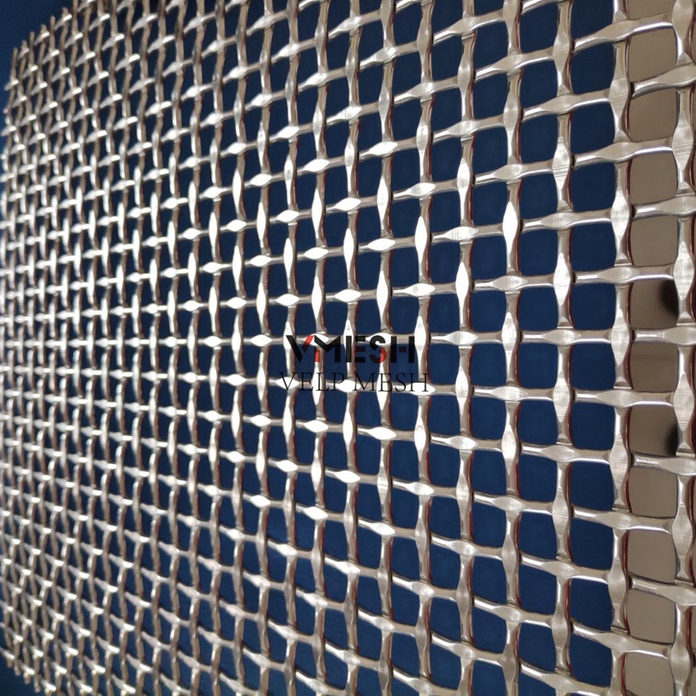 SS 304 Architectural Stainless Steel Woven Wire Metal Mesh Panel