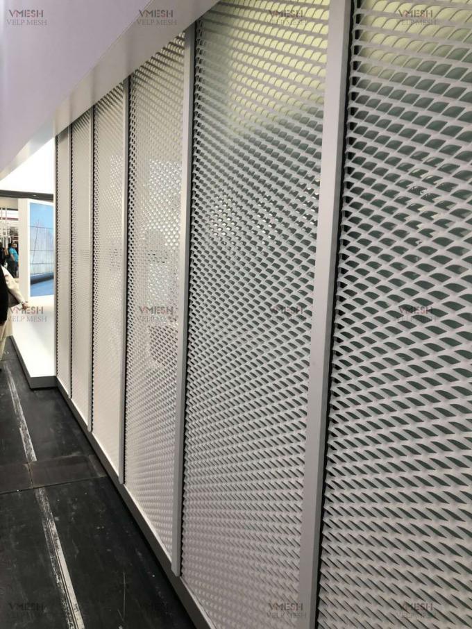 Customized 4mm Expanded Mesh Panels Facade Cladding Decorative Aluminum