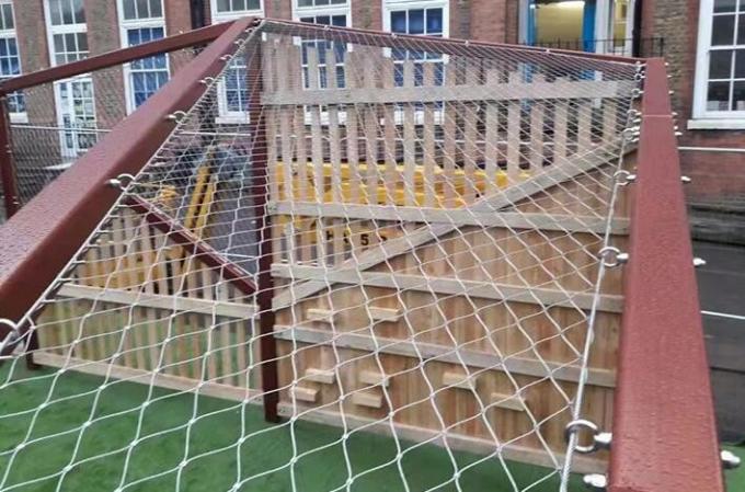 Flexible 304 Stainless Steel Wire Rope Mesh Safety Fencing For Zoo