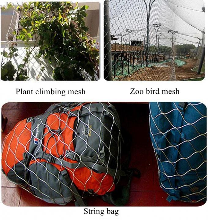 Zoo Animal Cages Protective Stainless Steel Wire Rope Mesh Anti Corrosion