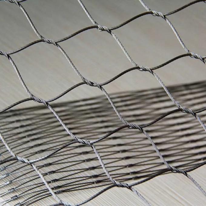 Strong Durable 316 Stainless Steel Rope Wire Mesh 100x100mm For Stair ...