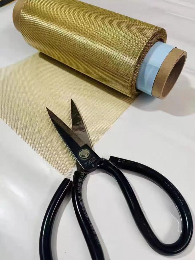 Small Opening Expanded Metal Mesh Brass For Faraday Cage
