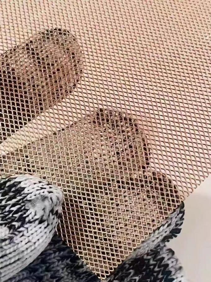 Anti Corrosion Brass / Cooper Expanded Metal Mesh For Electromagnetic ...