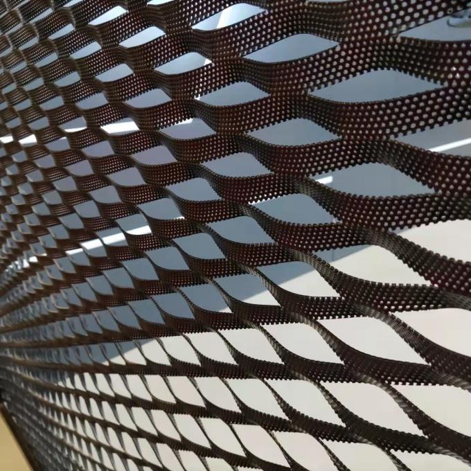 Decorative Aluminum 2mm Expanded Metal Mesh For Ceiling And Curtain Wall