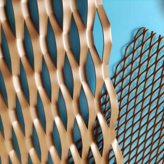 Decorative Aluminum 2mm Expanded Metal Mesh For Ceiling And Curtain Wall