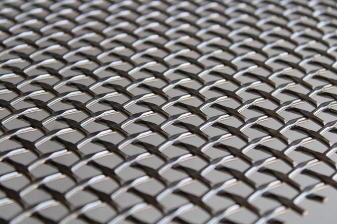 Plain Weave Lock Crimp Wire Mesh 430 Stainless Steel Woven Metal Decorative
