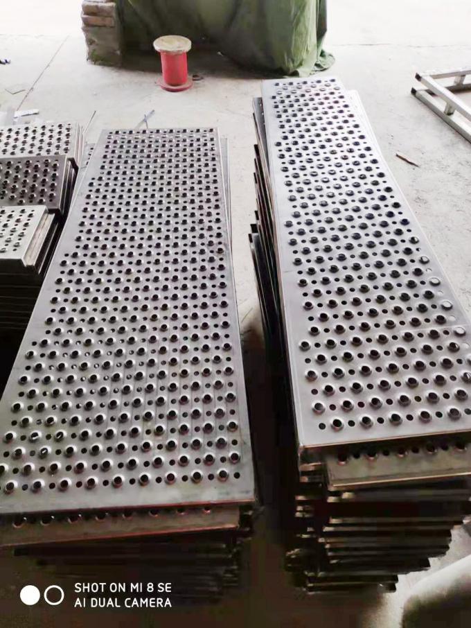 Raised Round Hole Roof Safety Walkway Steel Grating Industrial