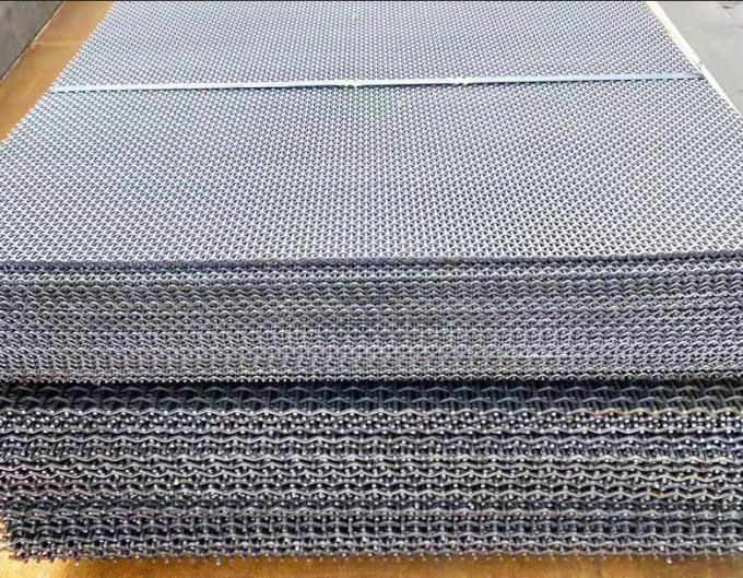 Vibrating 65mn Hooked Crimped Woven Wire Mesh Screens For Quarry And Mining